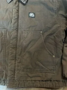 Jackets & Coats | Brown Work Jacket With Back Patch | Poshmark